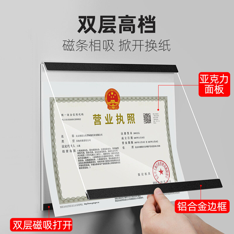 Лицензия на коммерческую и коммерческую операционную рамку Двойной слой-черный-горизонтальный_А4 [210*297мм] для копии