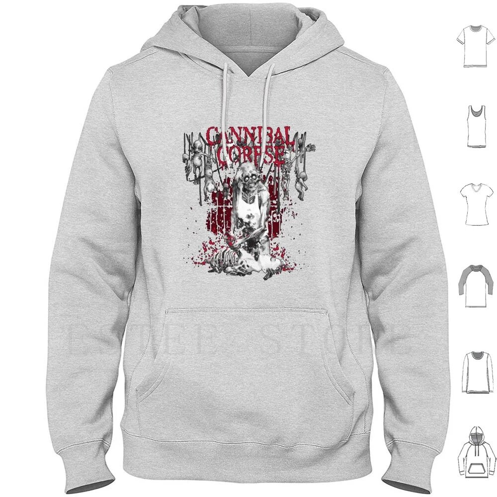 Толстовка мужская Cannibal Corpse, Серый, XXXL