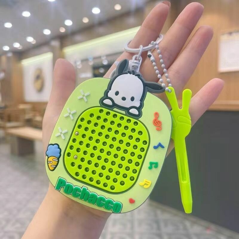 Милый брелок с магнитной стальной шариковой доской для рисования от Sanrio, игрушка для детей, подвеска для рюкзака, магнитная доска