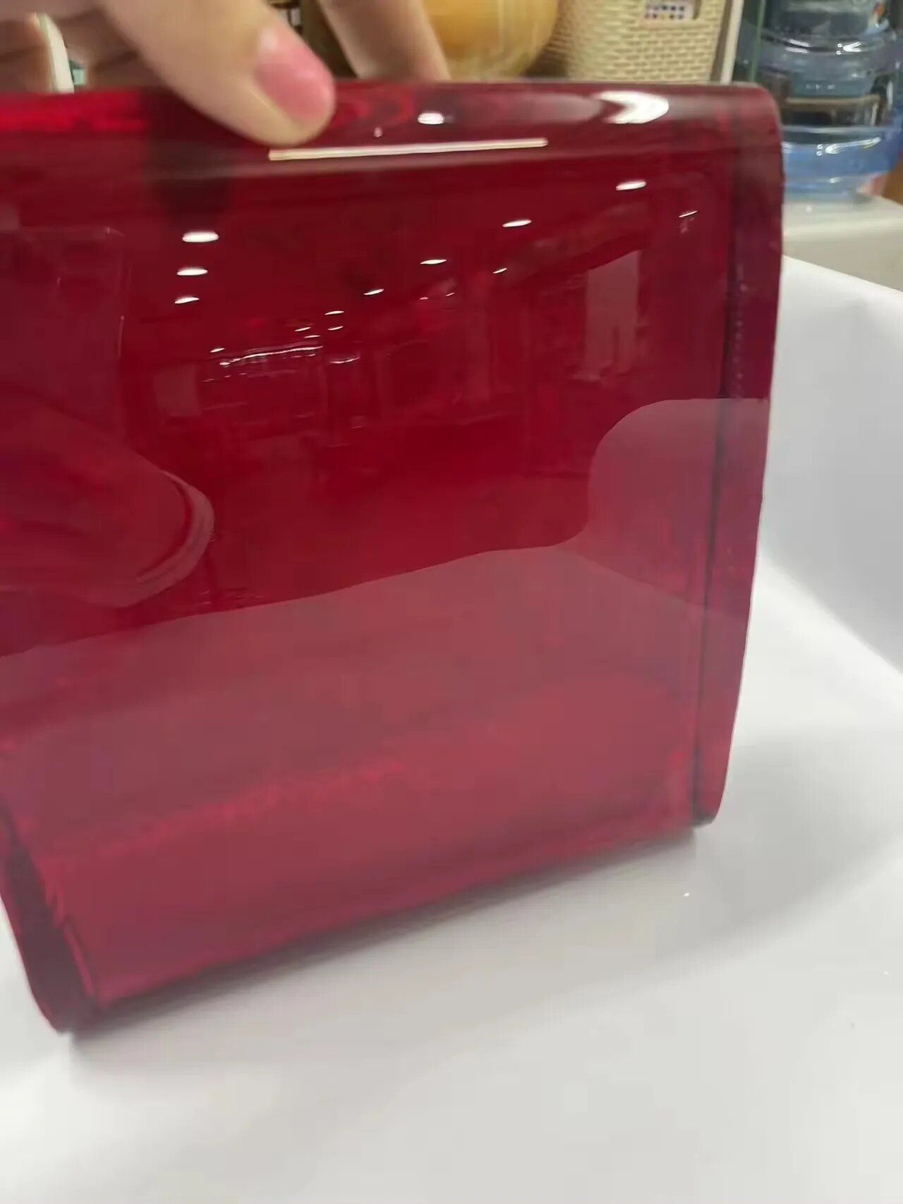 Синтетический стеклянный рубин для ювелирных изделий Красный, Dark Red