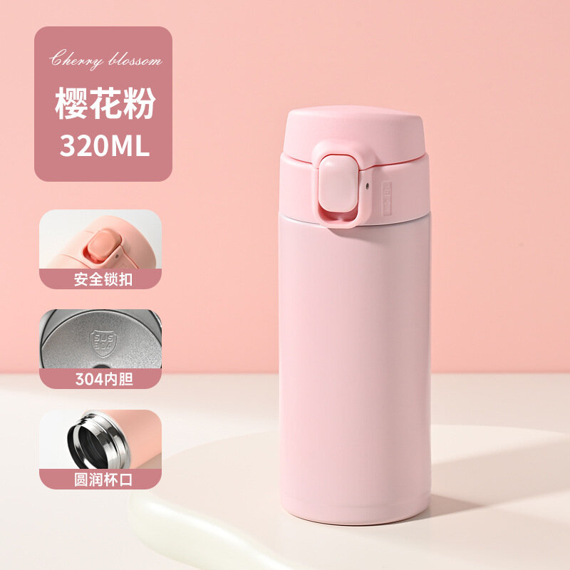 304 Нержавеющая сталь изолированная кружка, высокая эстетика, простая унисекс кружка для студентов, креативная кружка с откидной крышкой, промо-подарок