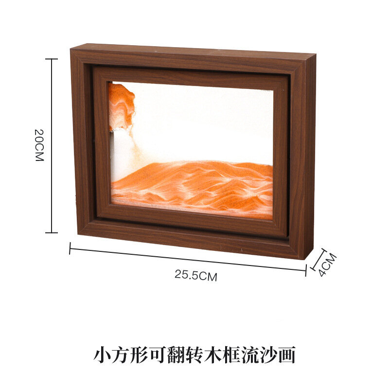 Современная 3D зыбучие пески живопись вращающаяся деревянная фоторамка песочные часы украшение дома гостиная офис декомпрессионные украшения