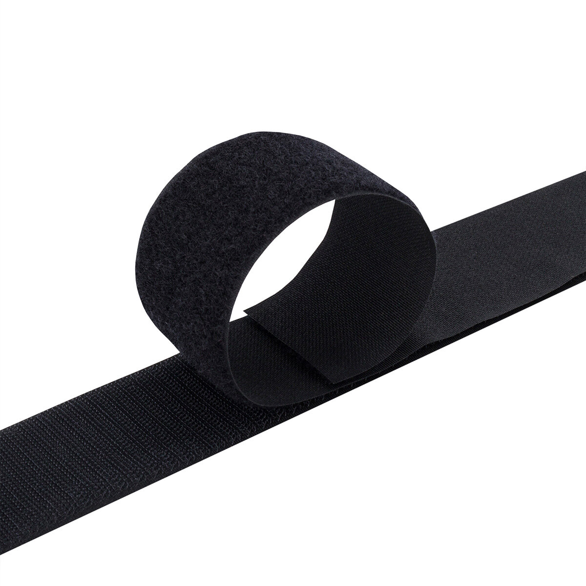 Лента контактная кач. A (100% нейлон) 50мм*25м Hobby&Pro (черный), 25 м