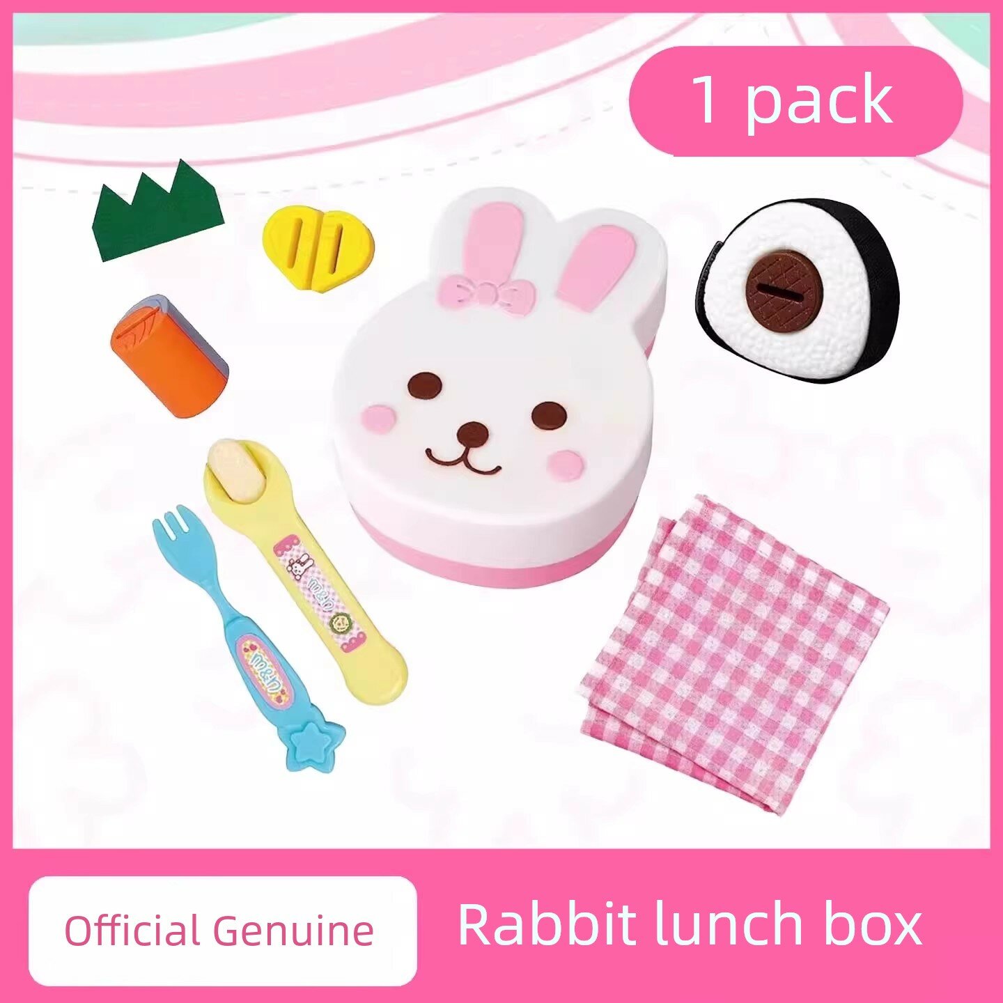 Набор для ролевых игр 'Кролик Бенто' - Детская игрушка-еда с аксессуарами для воображаемых игр - Обучающий подарок