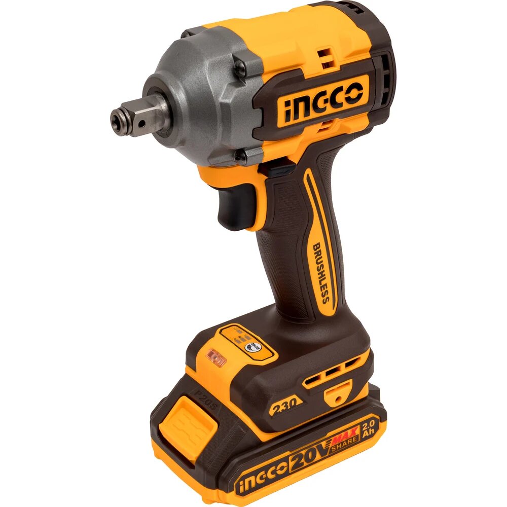 Гайковерт-импакт INGCO BL 20В 1/2x1/4 SUPER INDUSTRIAL CIWLI20236, резиновый,