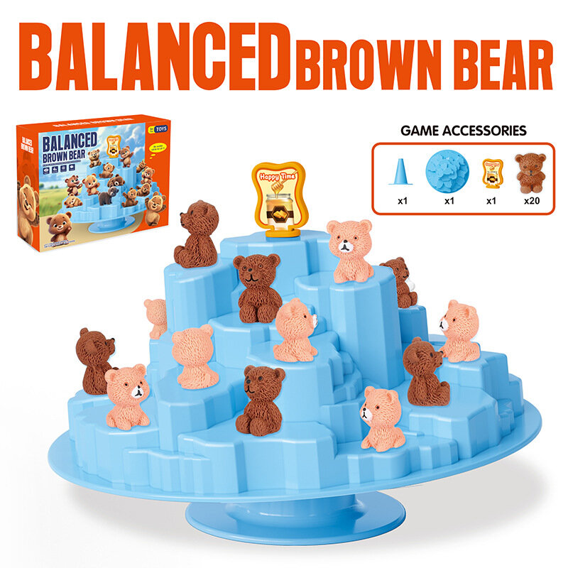 Игра на баланс, бурый медведь, белый медведь, корова, кролик, десерт, щенок, развивающая интерактивная детская