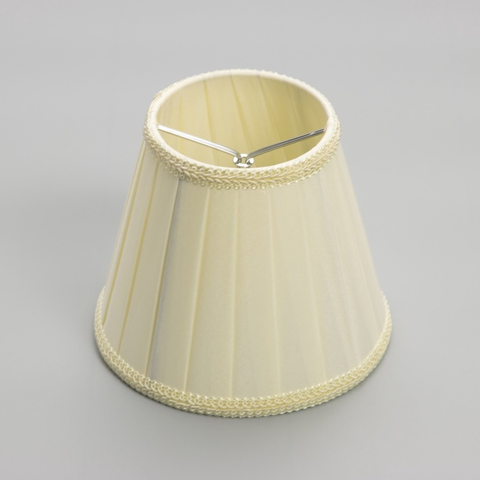 Абажур BayerLux, бежевый, металл, текстиль, крепление "прищепка", 14x14x12 см