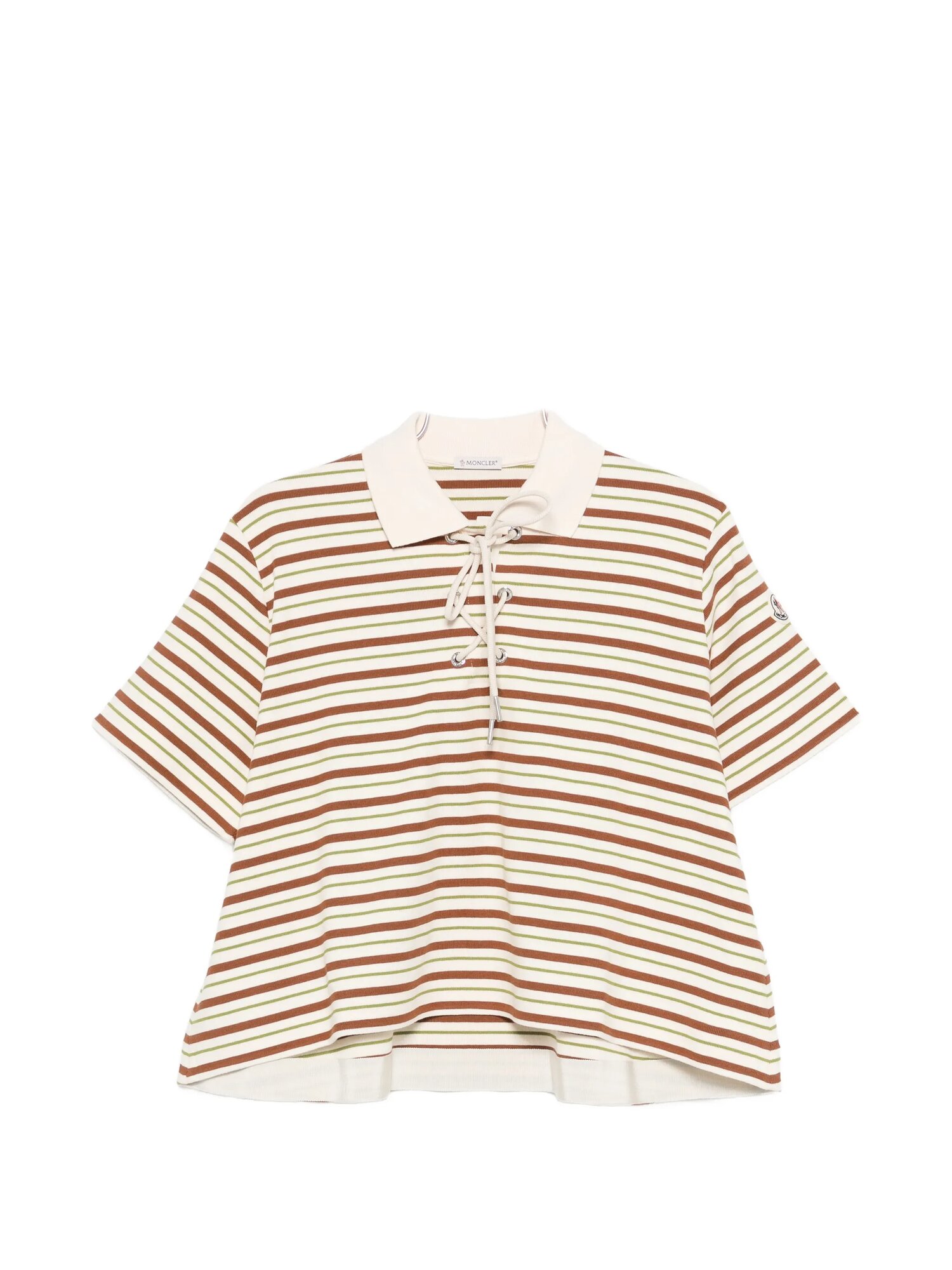 Топ Striped tie polo top