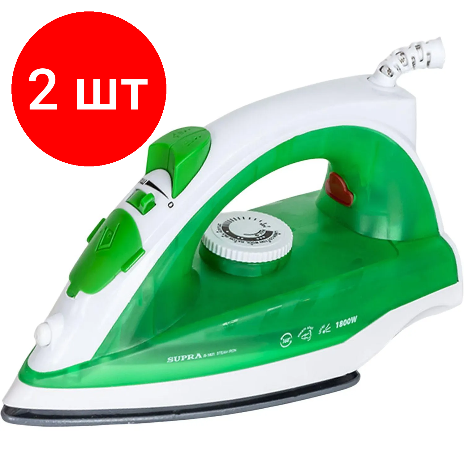 Комплект 2 штук, Утюг SUPRA IS-1821, керам,1800вт