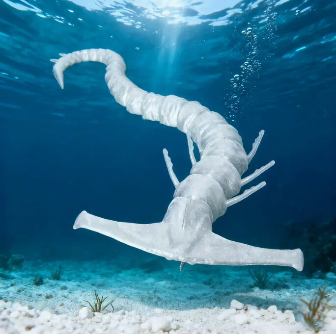 3D-печатная подвижная игрушка морского монстра из серии глубоководных загадок, морской пожиратель, оптовая продажа доступна