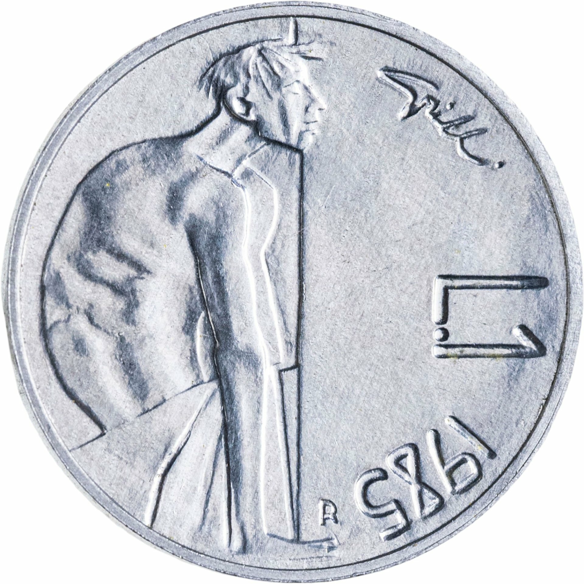 Сан-Марино 1 лира lira 1985 "Борьба с наркотиками", Алюминий, в сохранности UNC