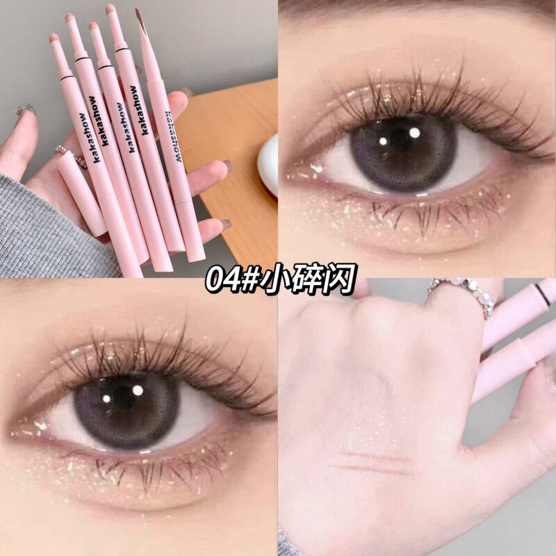 Двусторонний карандаш Kakashow Aegyo-sal с натуральной губкой для макияжа, тени и хайлайтера, оригинальное ощущение, двусторонний макияж