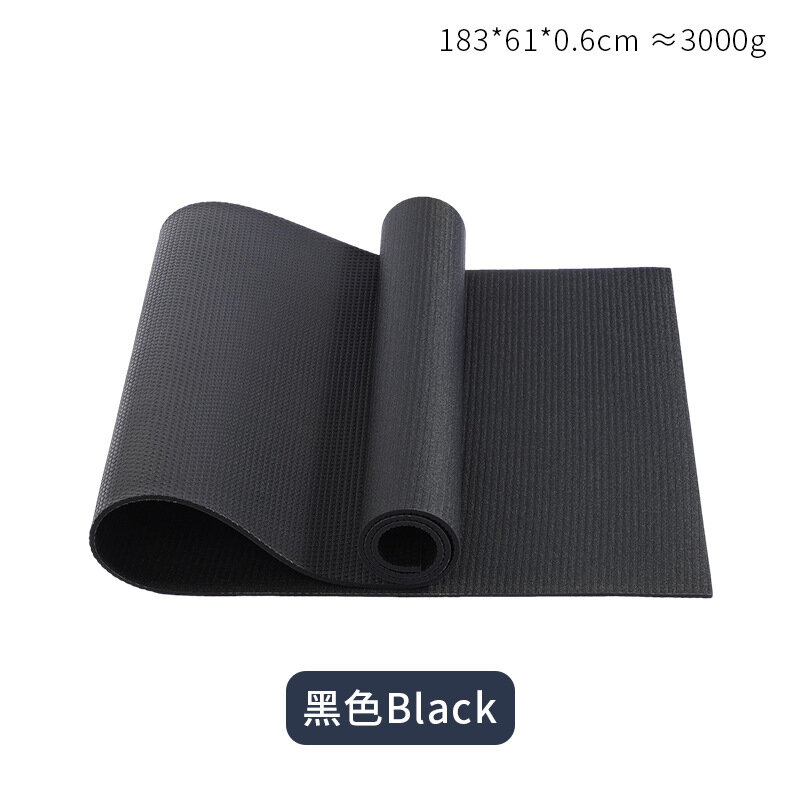 ПВХ йога-мат, нескользящий, утолщенный, высокой плотности, лягушачий мат, черный мат, тренировочный йога-мат, танцевальный мат, фитнес-мат для мужчин