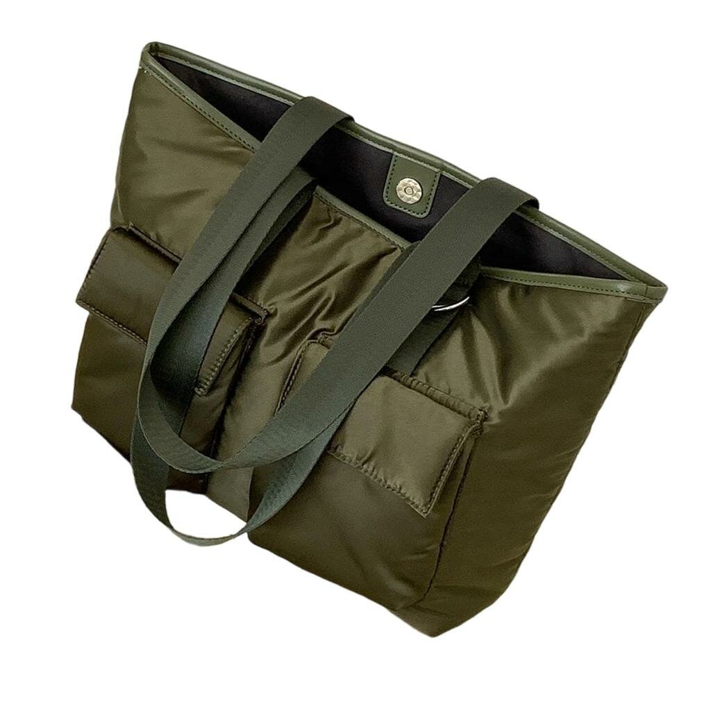 Сумка-тоут из фугу, Рабочие сумки из фугу на молнии, легкая стеганая сумка через плечо