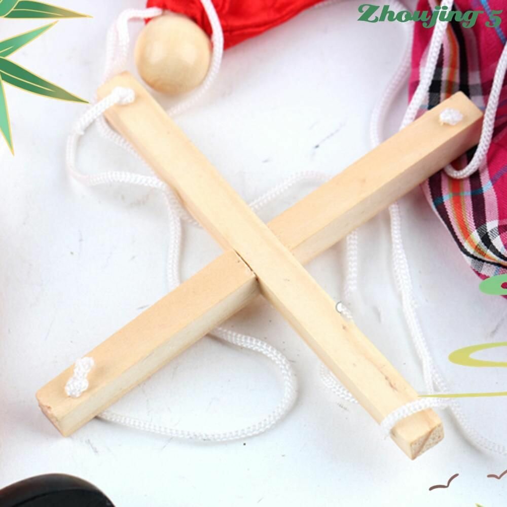 Забавная красочная марионетка на веревочке Красный