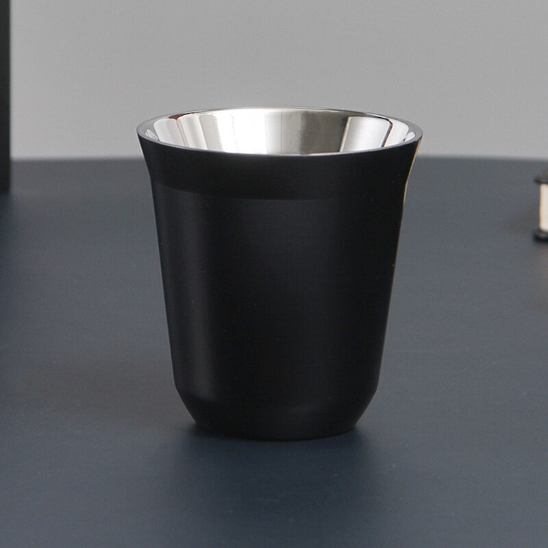 Внешняя торговля, нержавеющая сталь, маленькая винная чашка, малая емкость, портативная термокружка, двухслойная термокружка для кофе, подарочная чайная кружка