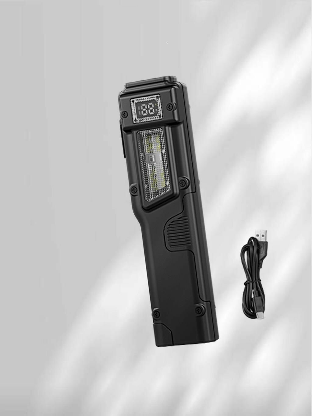 Двухсторонний фонарь с боковой подсветкой, Черный