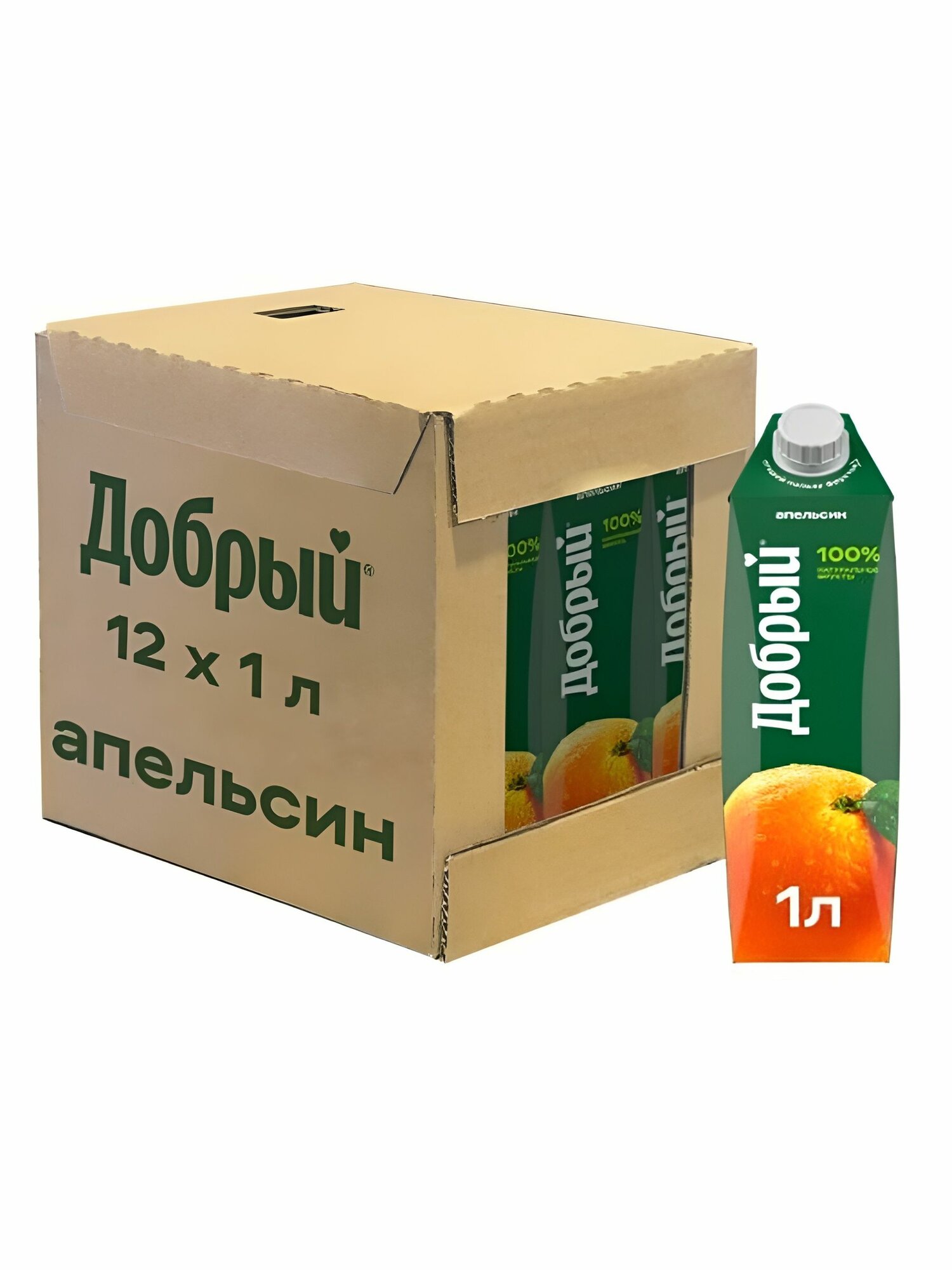 Нектар Добрый Апельсин, 1 л. Упаковка 12 шт.