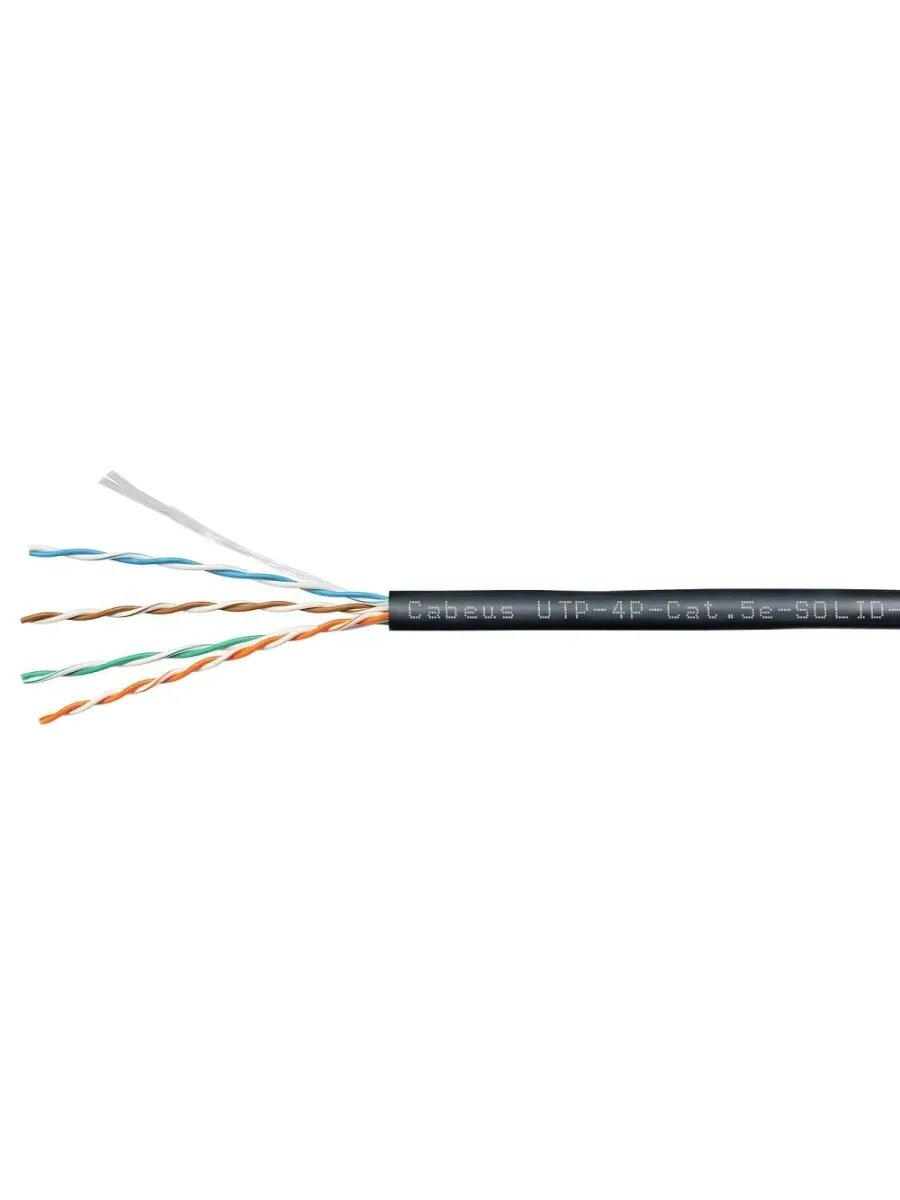 Кабель витая пара UTP (U/UTP), категория 5e, 4 пары