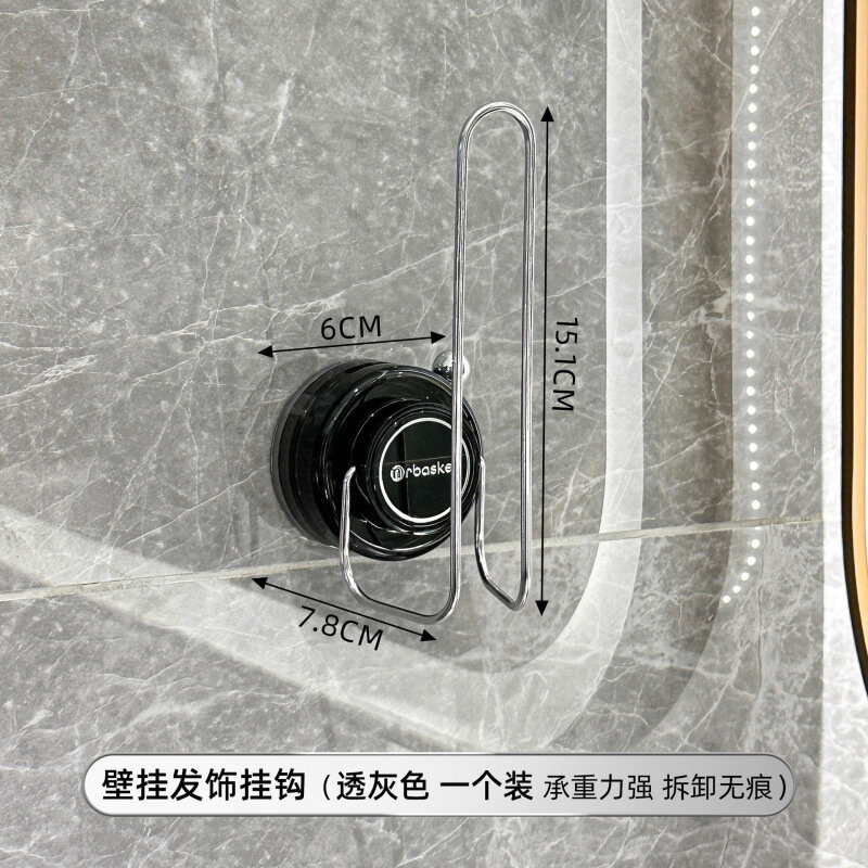 Горячая распродажаМощный крючок для волос с присоской, без сверления, резинка для волос, эластичная лента, ювелирные изделия, для ванной, для умывания, наручный ремешок, стойка для хранения