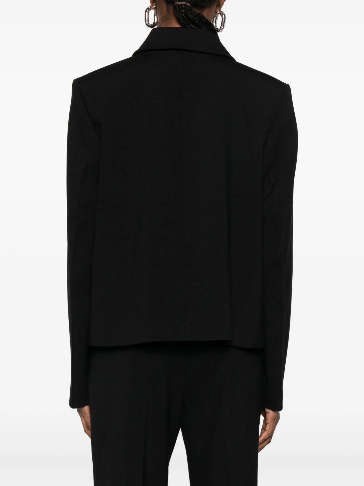 Куртка TOTEME Boxy twill jacket, размер 32, black/black — фото 1