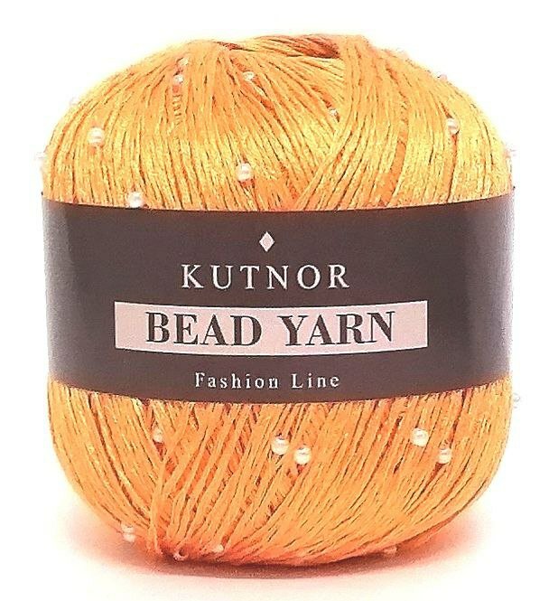 Пряжа Kutnor Bead Yarn 49 (4 мотка по 50г/190м) оранжевый
