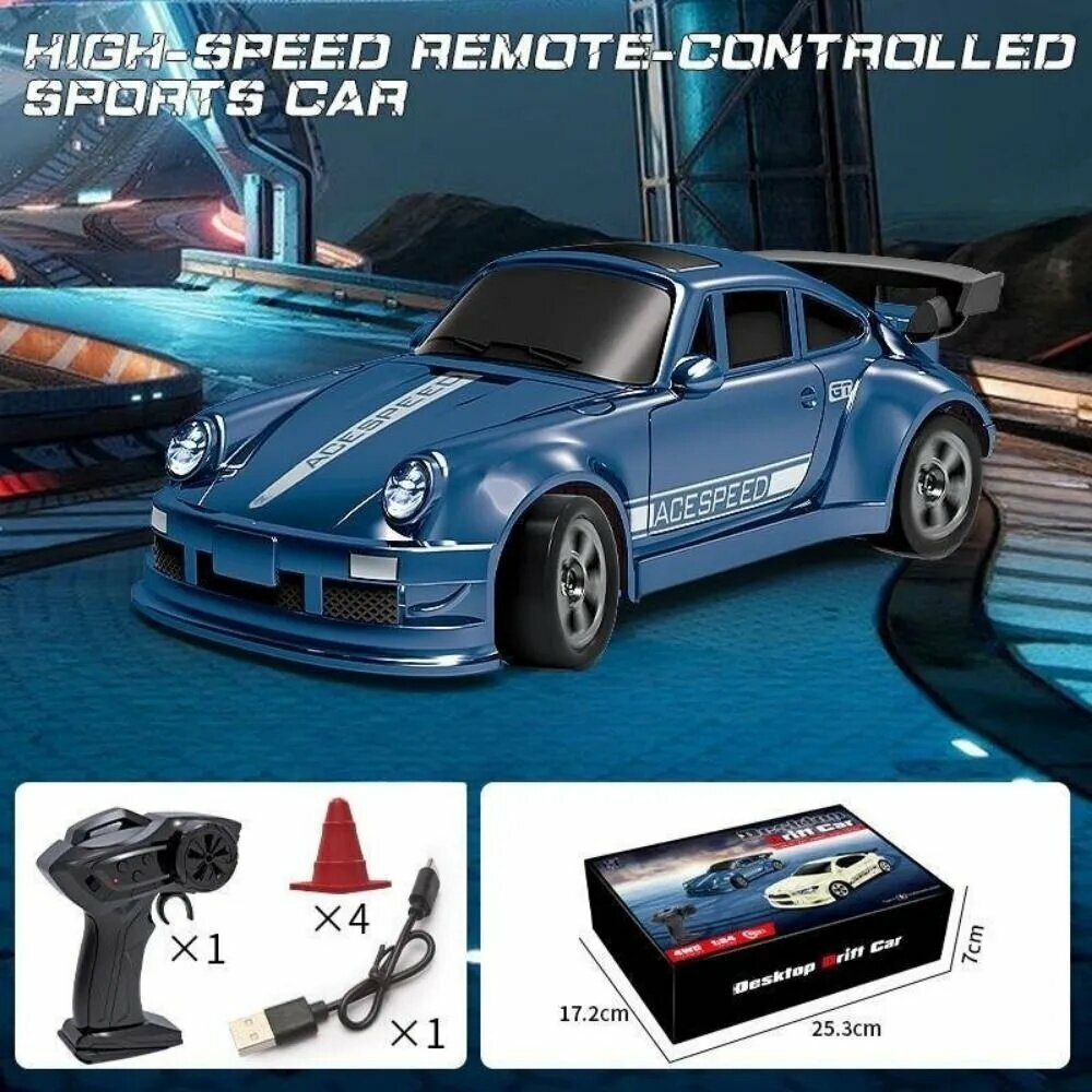 Масштаб 1/64 Мини 4WD Пропорциональный Дроссельный Руль RC Drift Car Доступны Различные Цвета Для Моделей M4 И 911