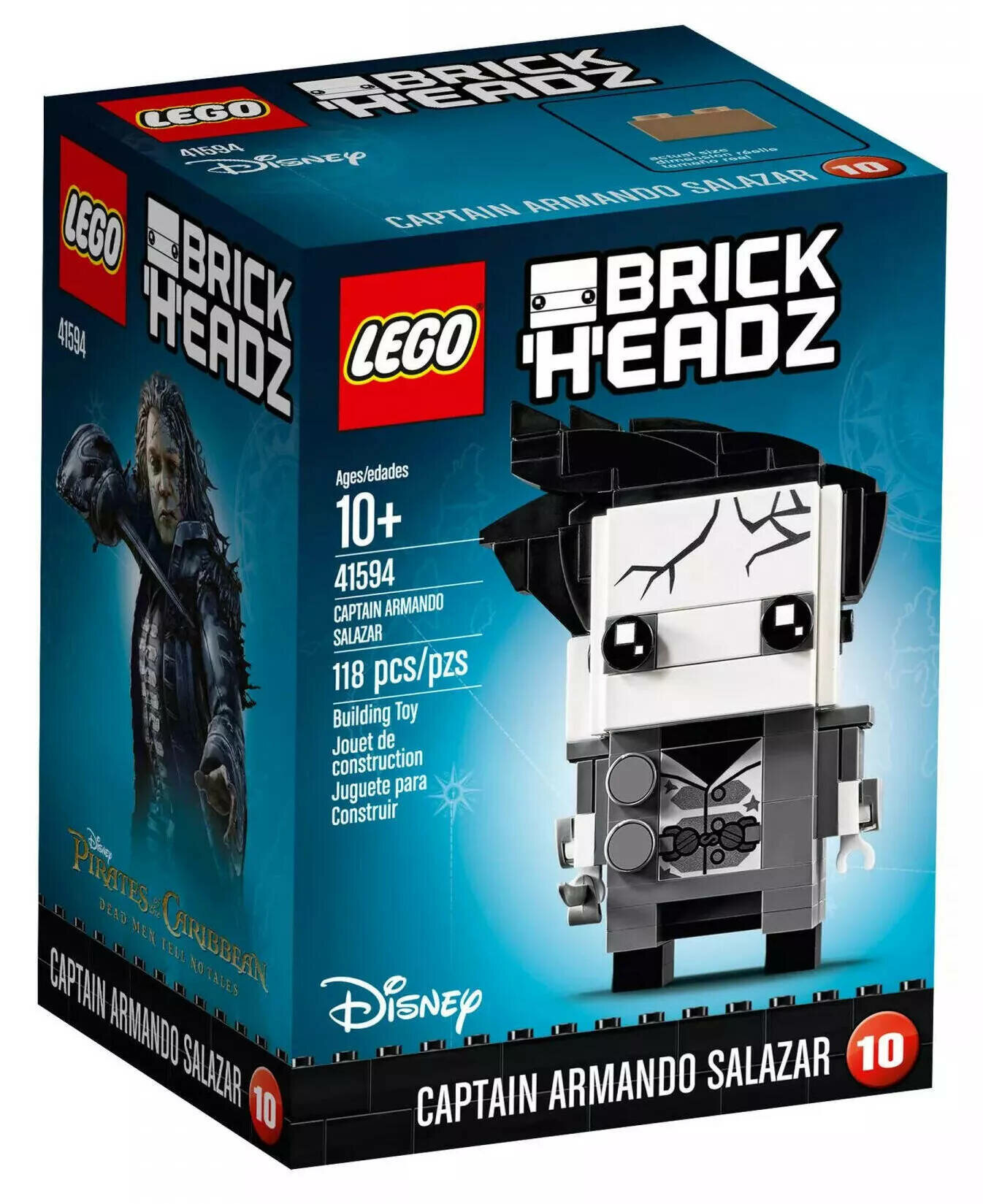 Конструктор LEGO BrickHeadz 41594 Капитан Армандо Салазар, 118 деталей, от 10 лет
