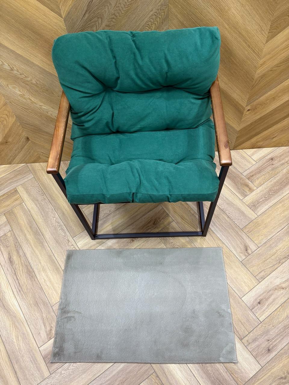 Ковер мех кролика пушистый Мальдивский песок 0,5*0,8 Прямоугольник, темно-бежевый