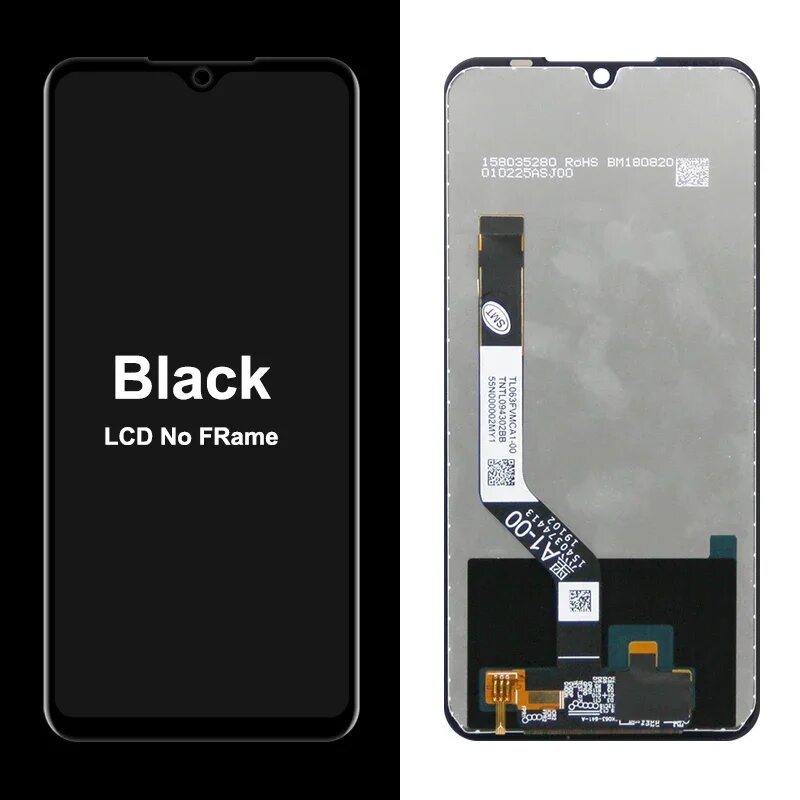 Для Xiaomi 6,3 'Redmi Note 7 для Redmi Note 7 Pro M1901F7G ЖК-дисплей, сменный преобразователь сенсорного экрана в сборе Black NO Frame