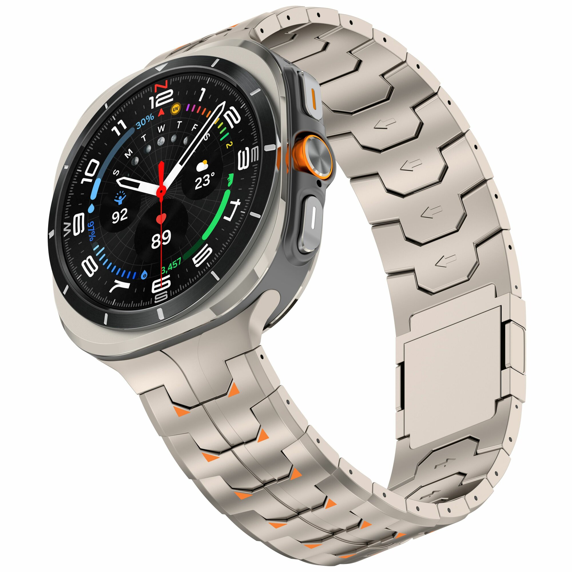 Титановый ремешок подходит для Samsung Galaxy Watch 7 Ultra 47 мм /Ultra (2025), усовершенствованный магнитный ремешок