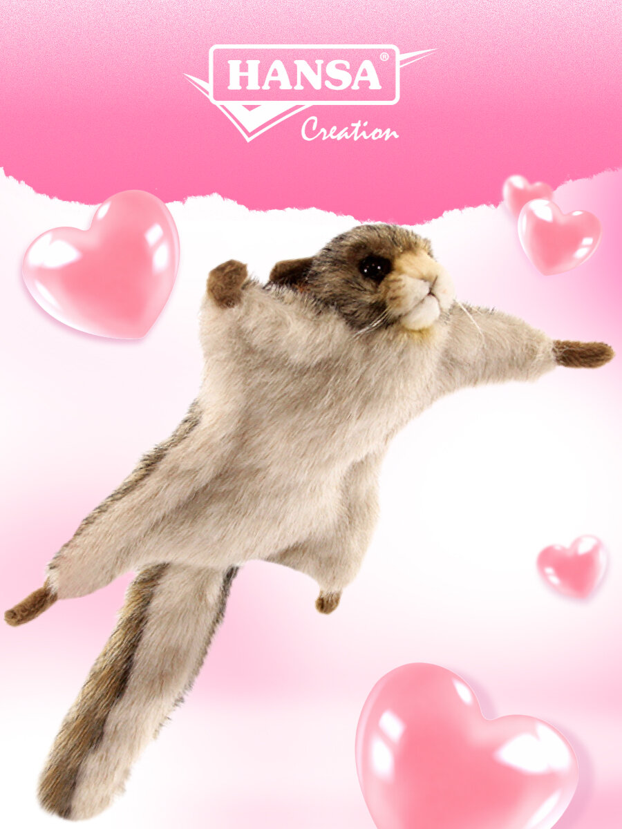 Реалистичная мягкая игрушка Hansa Creation, 4116 Белка летяга, 21 см