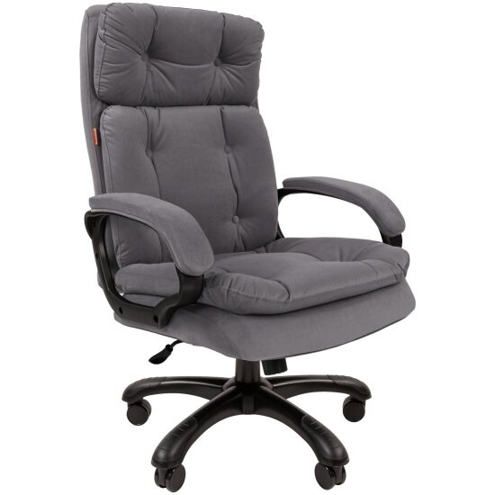 Кресло офисное Chairman 442 Россия ткань T-55 серый (черный пластик)