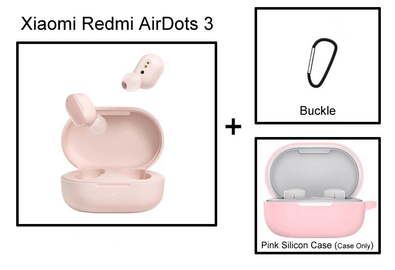 Xiaomi Redmi AirDots 3 Bluetooth наушники P add Pink Case