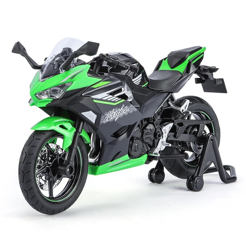 Kawasaki Ninja 400, зеленый, мотоцикл 1:12