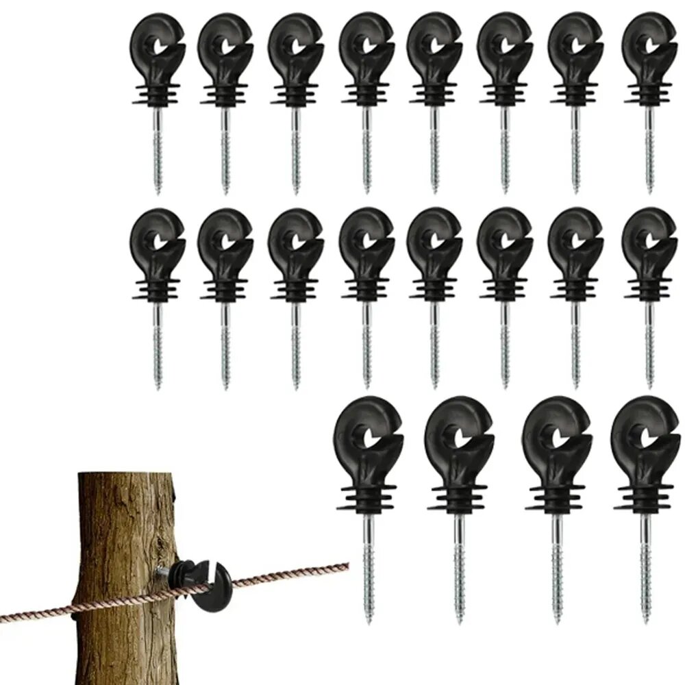 Изолятор по дереву для электропастуха с саморезом (10шт)