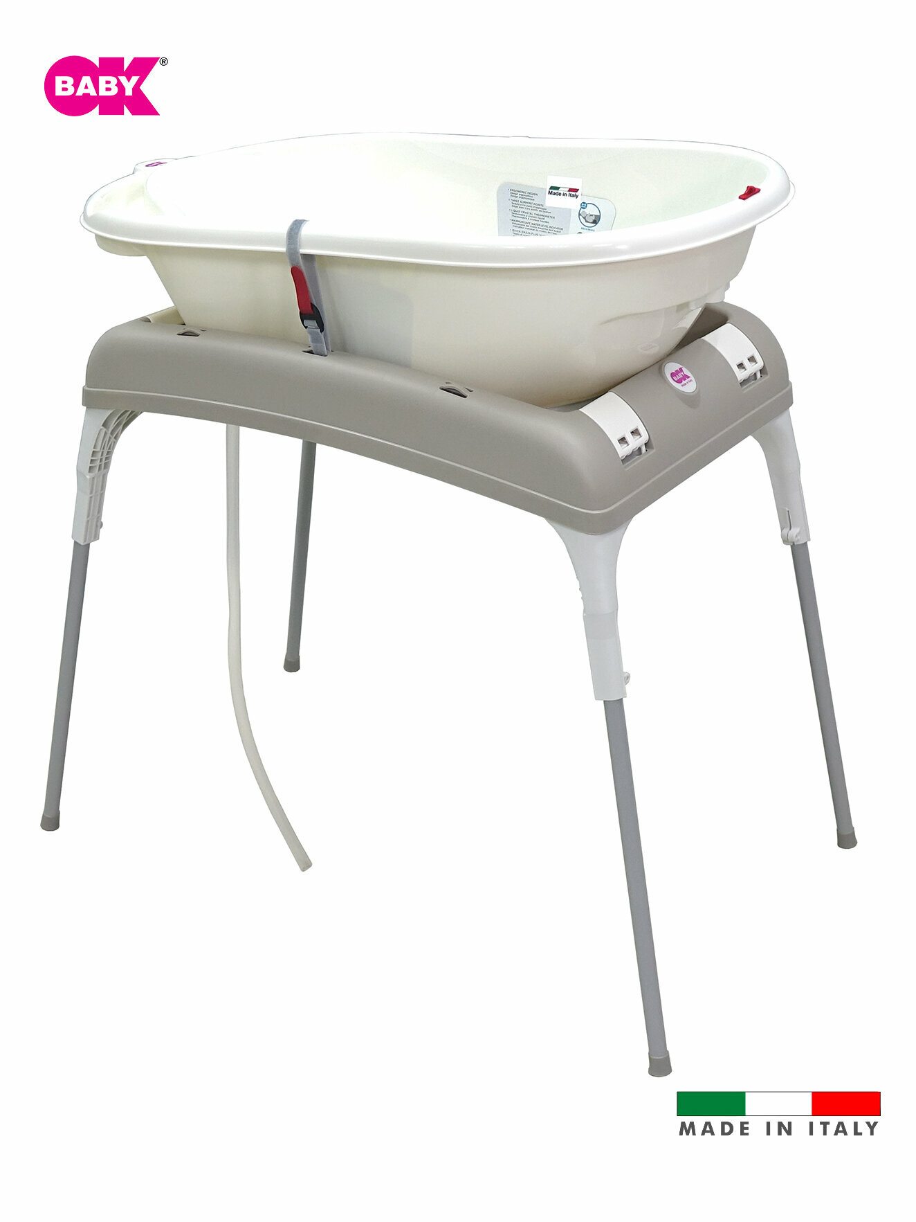 Комплект ванночка Ok Baby Onda + подставка Белый