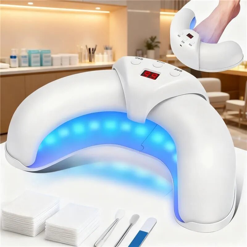 Лазерное инфракрасное устройство для лечения онихомикоза нескольких ногтей на ногах, эффективное и безопасное для домашнего использования.