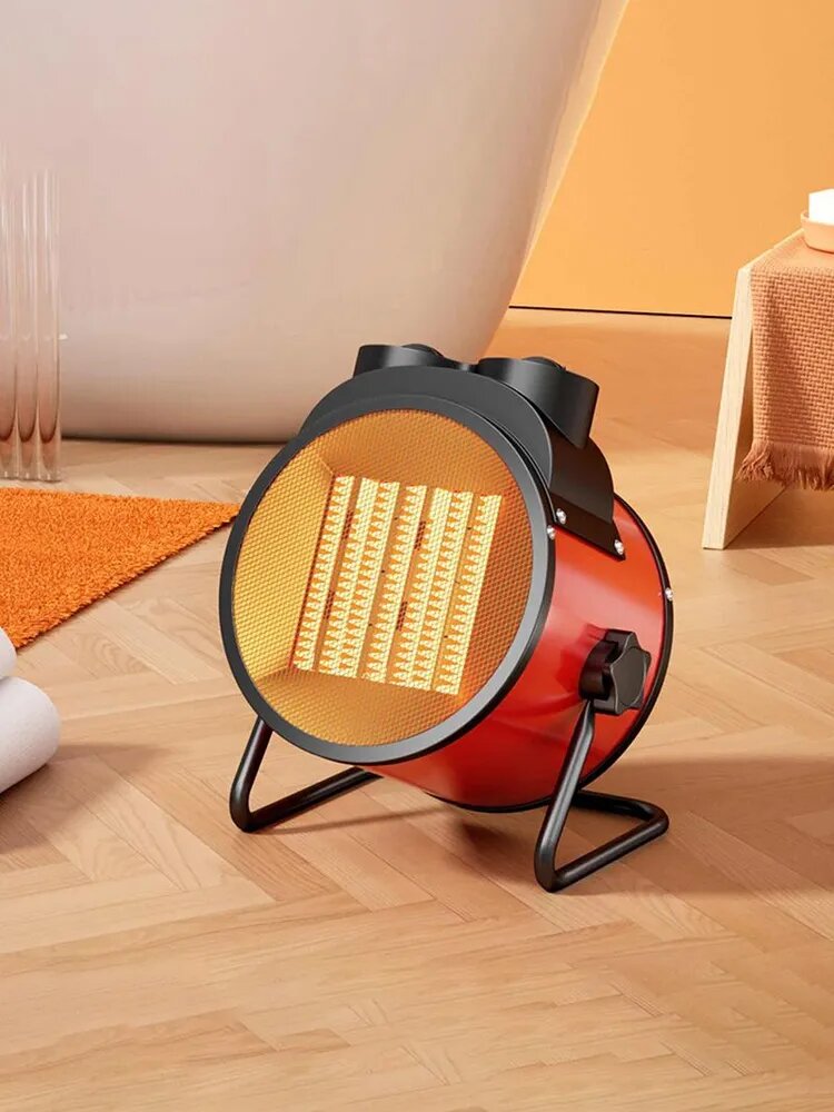 Ветродуйка Обогреватель керамический PTC Красный напольный для ванной комнаты