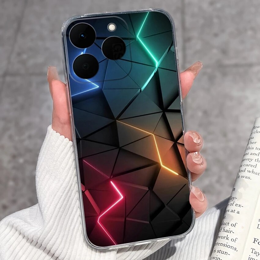 Чехол для Realme 15T 15t 5G Mighty Tiger Pattern, чехол для телефона, прозрачный силиконовый чехол из ТПУ, прочный защитный чехол с защитой от падения
