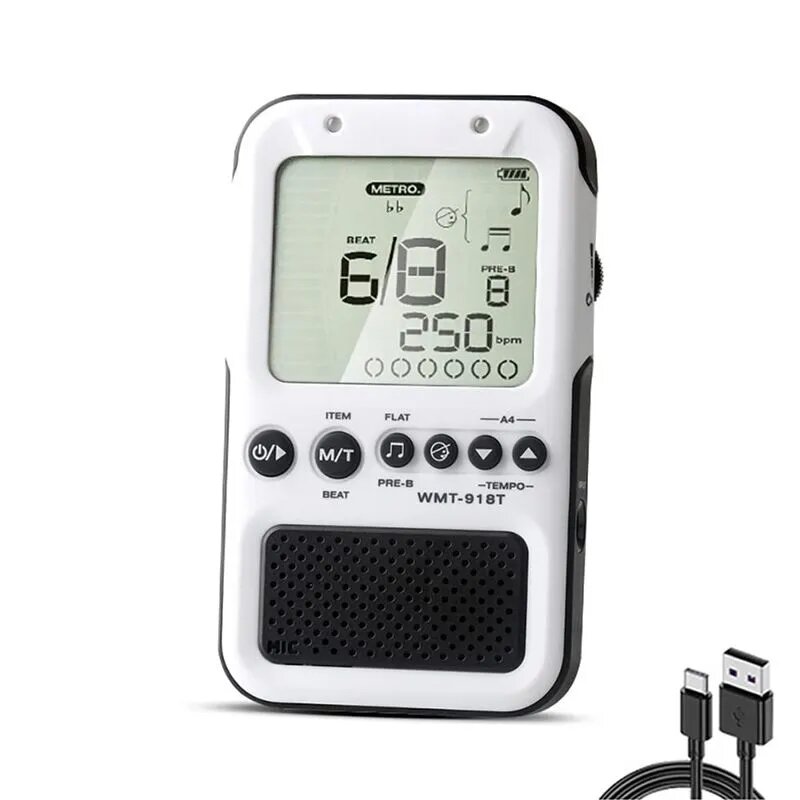 Тюнер Для Гитары Музыкальный Белый для акустической гитары, электронный