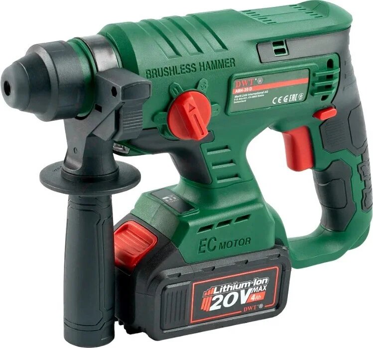 Перфоратор DWT ABH-20 D-2H BMC (с 2-мя АКБ, кейс), 4500 ударов/мин