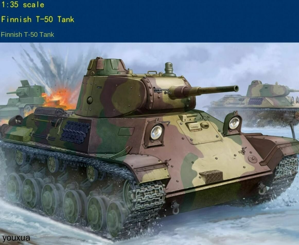 Hobbyboss Model Kit 83828 1/35 Финляндия T-50 Пехотные танки