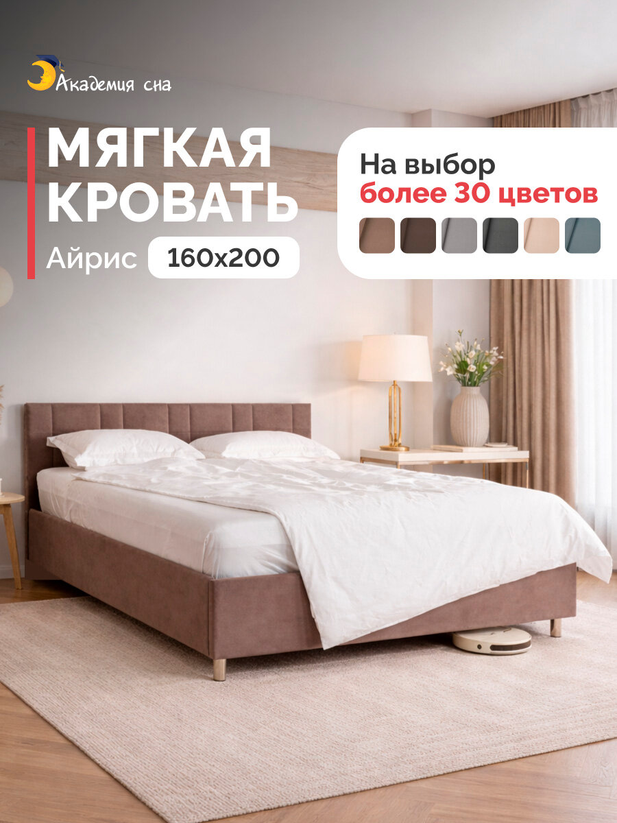 Кровать 160х200 двуспальная Академия сна Айрис Тк. Balance 235