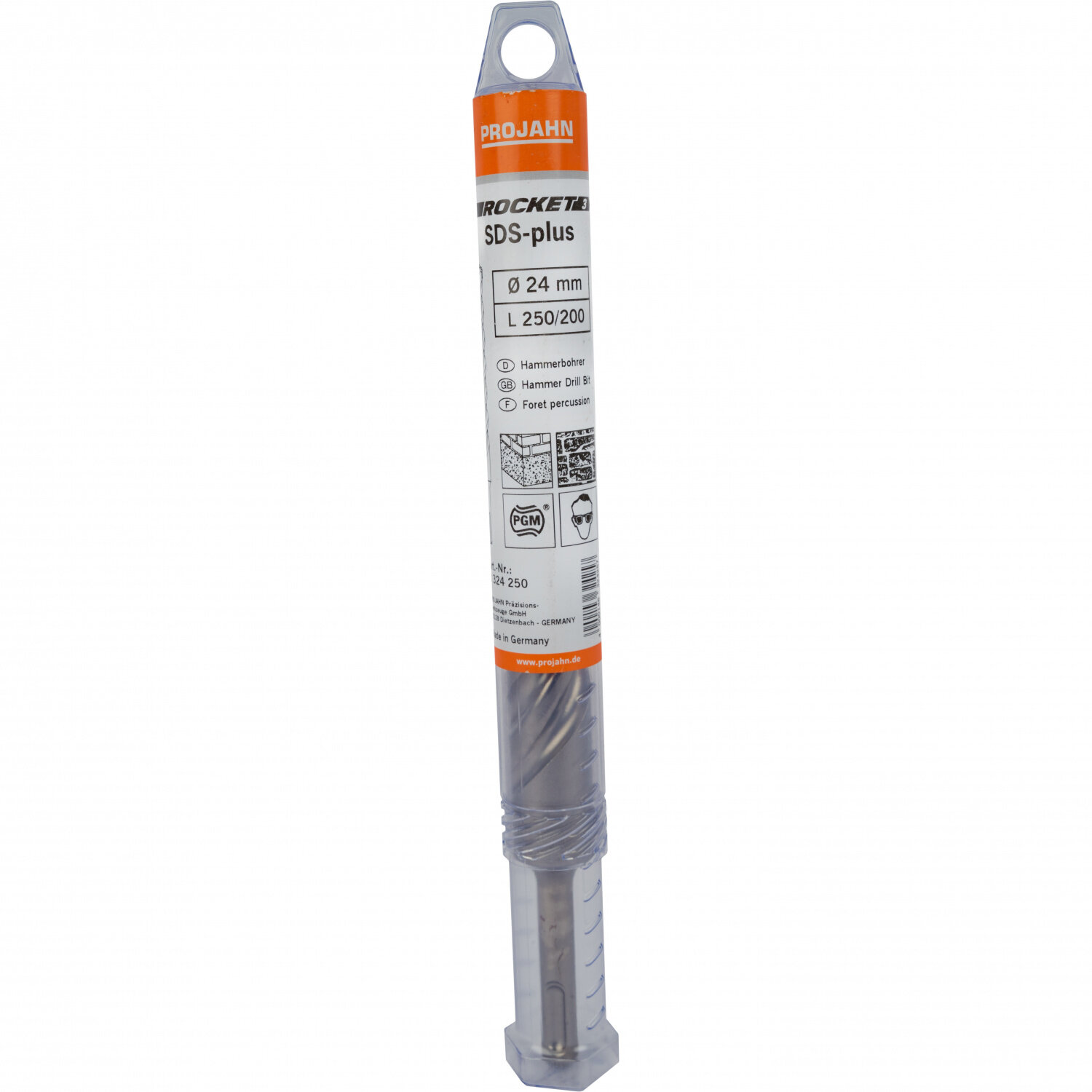 Бур для перфоратора 24 мм, Rocket 3, L 250 мм, SDS-plus, шт 8324250 PROJAHN