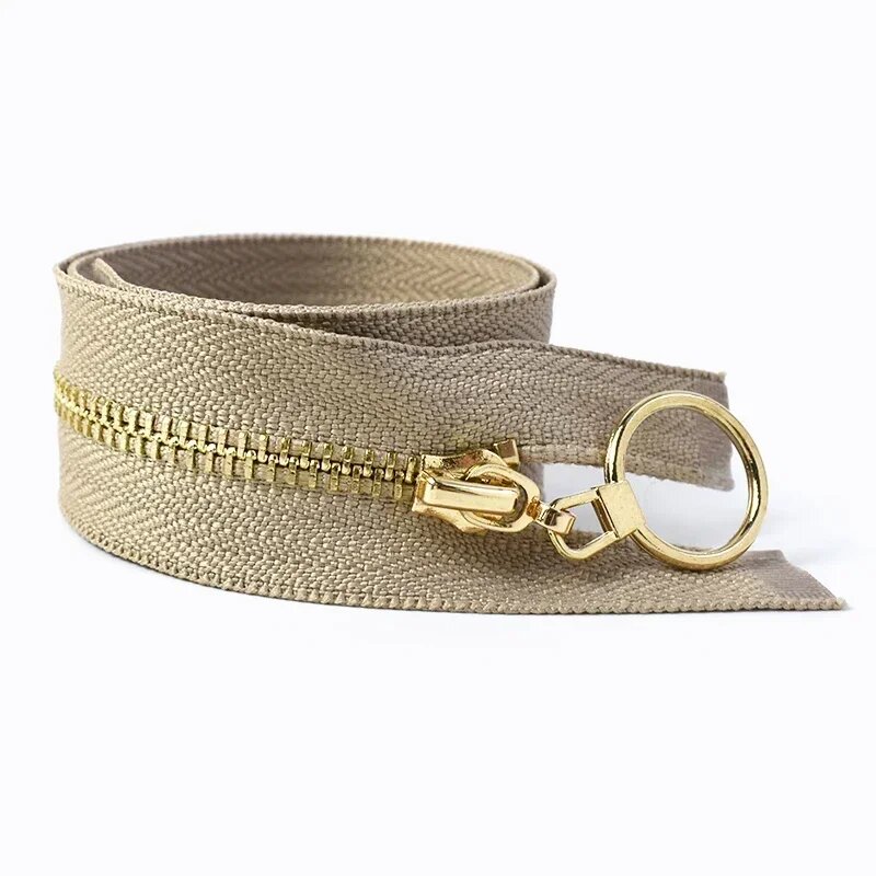 Молния Meetee 25 см, цвет ZA045-KhakiGold, CloseEnd-No3