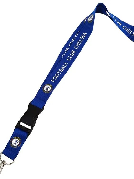 Шнурок-держатель: Универсальный шнурок для карты пропуска/удостоверения/фотоаппарата, брелок-лента с футбольной символикой (65x2 см, ткань)