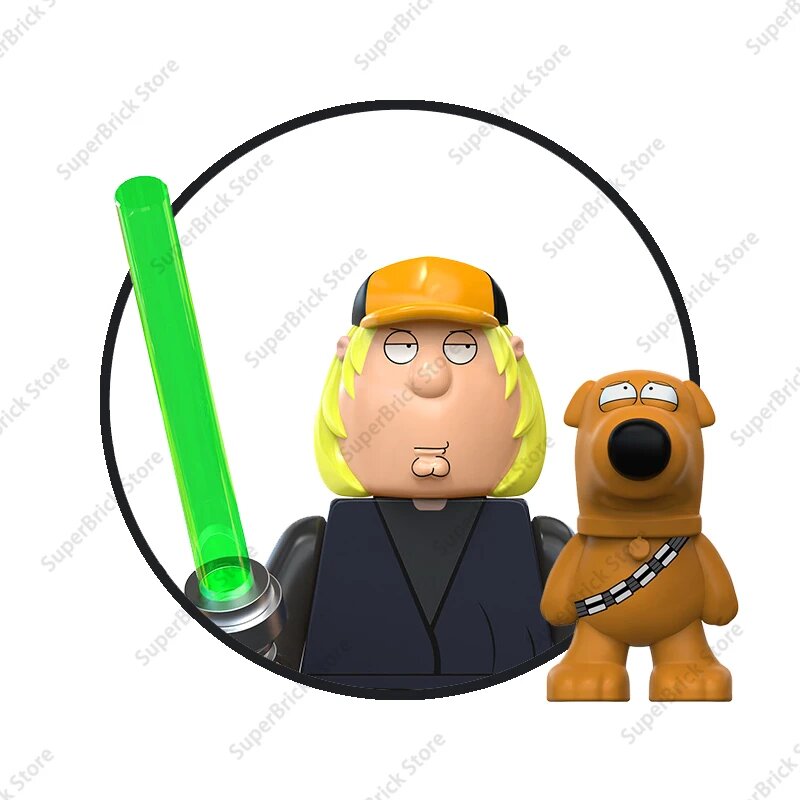 Family Guy Люк Скайуокер и Чеви с световым мечом, без коробки
