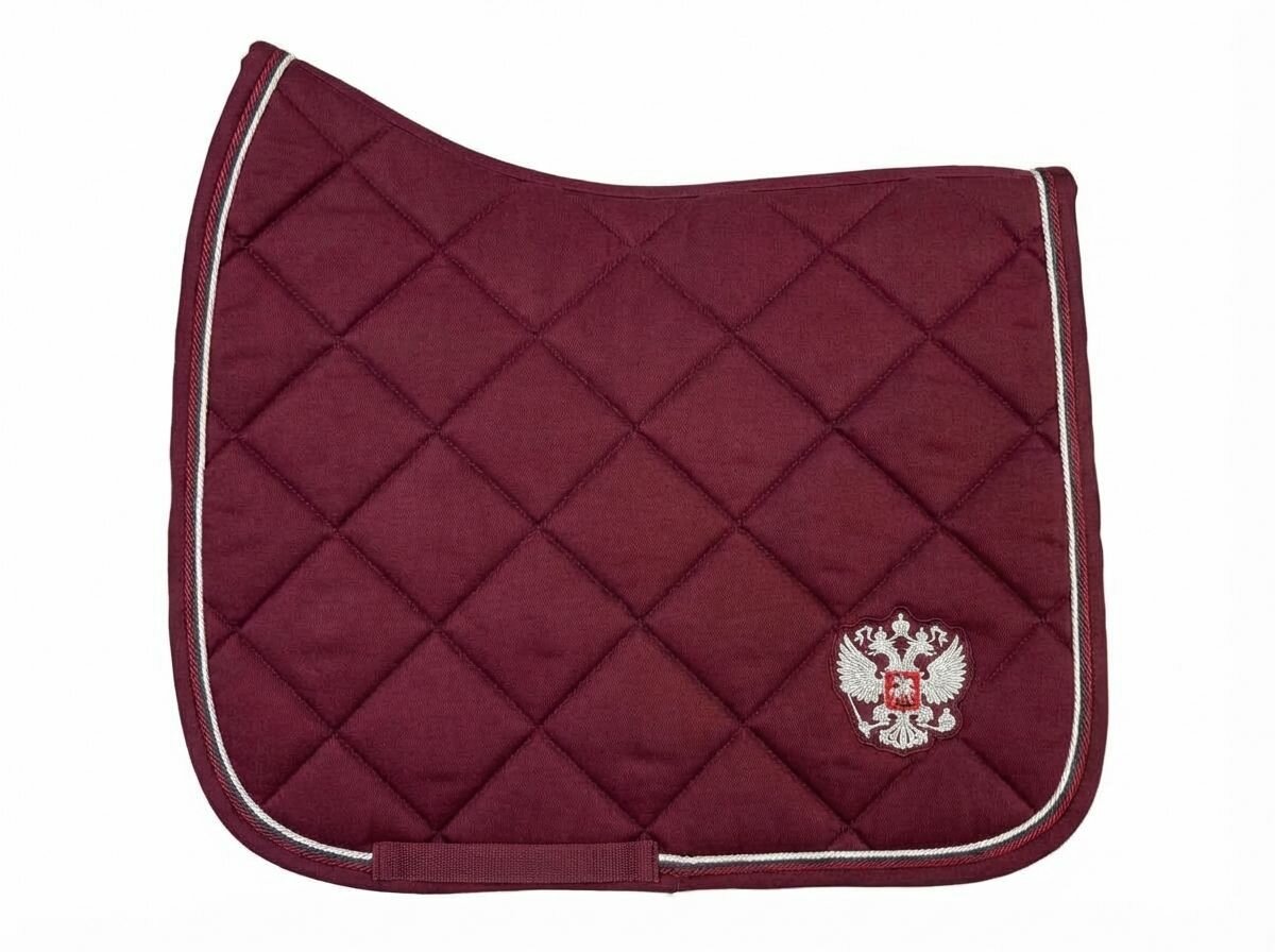 Вальтрап с гербом РФ выездковый для конного спорта Около Кони, цвет бордовый