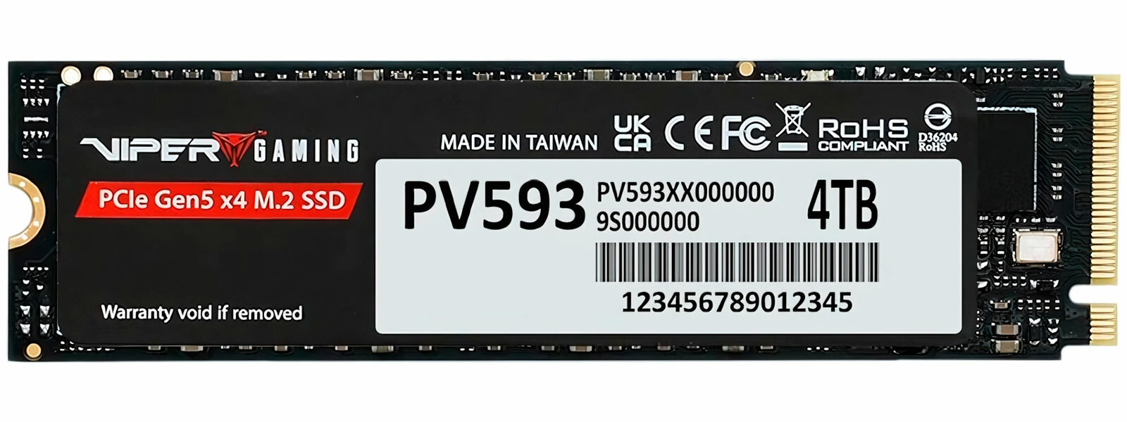 SSD накопитель Patriot M.2 4096GB Viper VP593 PCIe (PV593P4TBM28H)